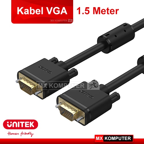 Jual Kabel VGA Unitek 1.5 Meter 1.5M High Quality VGA Cable | Shopee Indonesia