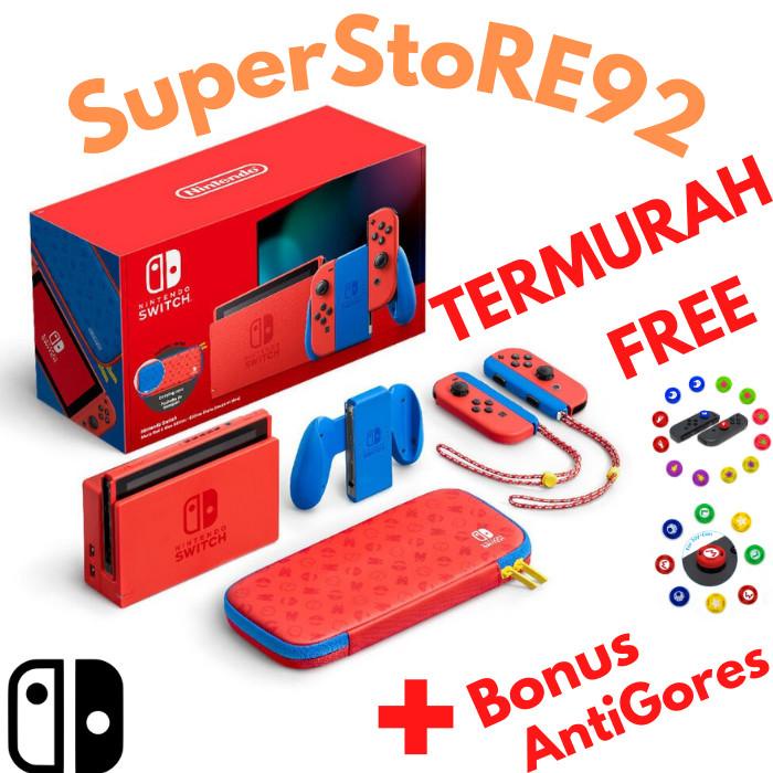 Jual Nintendo Switch V2 New Console Mario Red & Blue Limited Edition ...