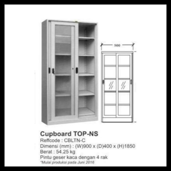 Jual Lemari Arsip Besi Kaca Pintu Slidding Merk Top By Datascrip ...
