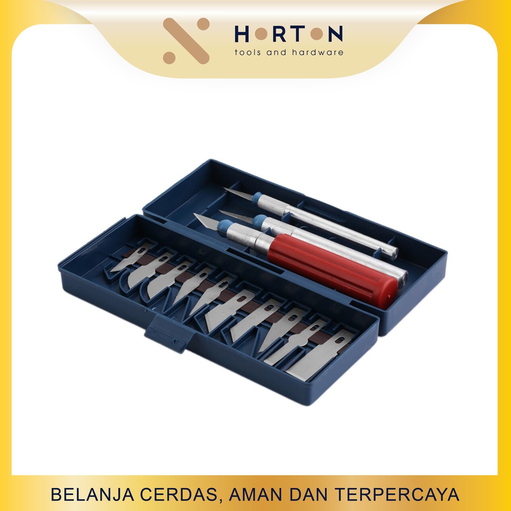 Jual IKURA Hobby Precision Knife Ukir Pahat / Pisau Craft Carving Set ...
