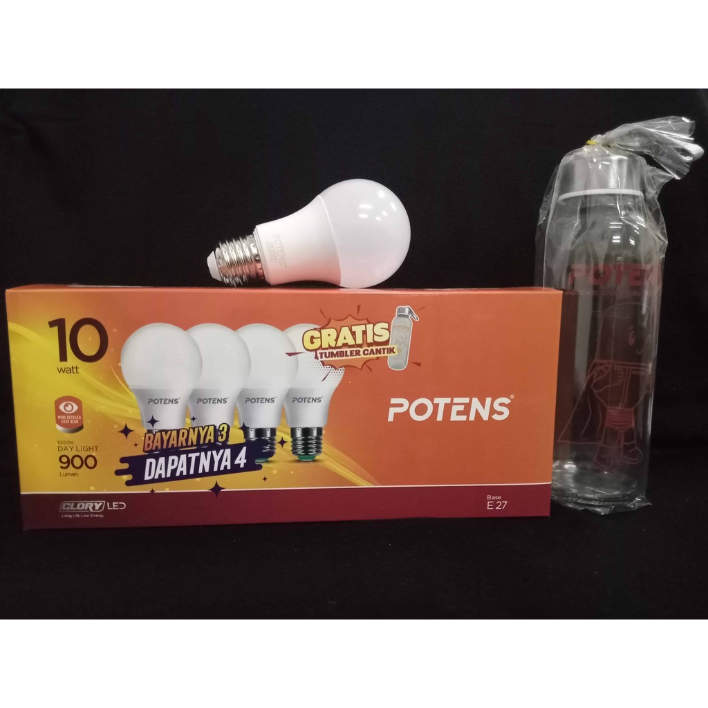 Jual LAMPU LED POTENS PAG-10W-4-1 Potens Lampu LED A-Bulb Bohlam 10W ...