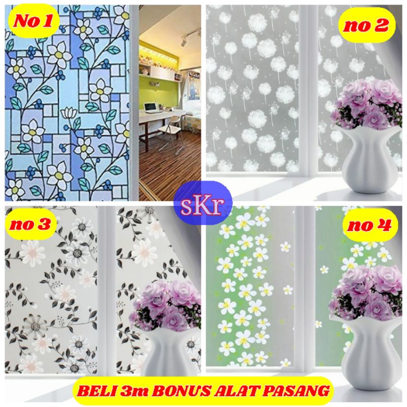 Jual STICKER KACA/STIKER KACA/SANBLAS MOTIF/WALLPAPER KACA/STICKER KACA ...