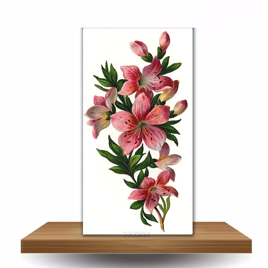 Jual Hiasan Dinding Bunga Realistik Aesthetic (15x30) Wall Decor ...