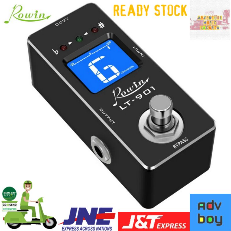 Jual ROWIN TUNER Pedal LT910 Chromatic Tuner Gitar Bass True Bypass ...