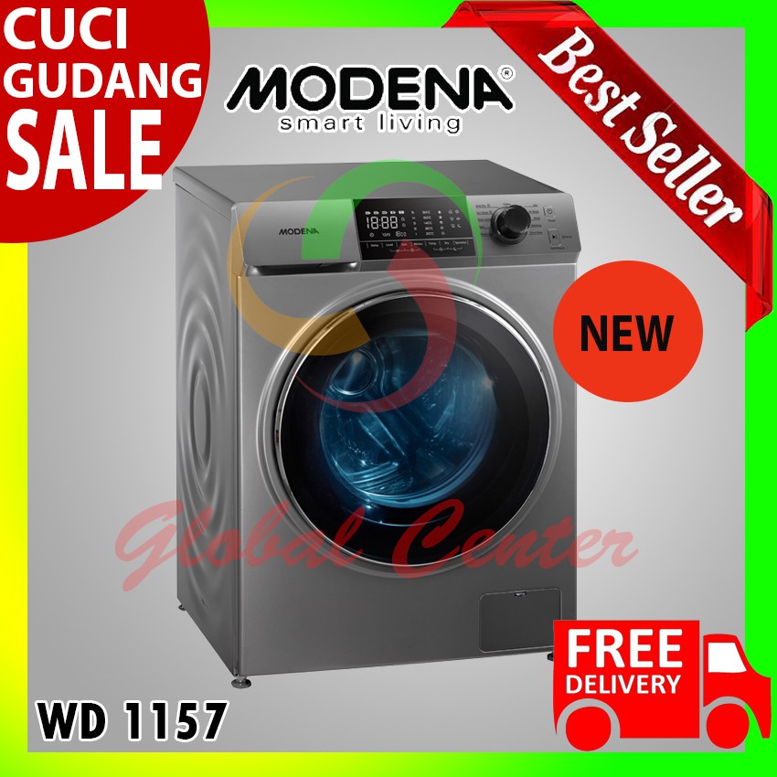 Jual MODENA WASHING MACHINE & DRYER CALMA - WD 1157 | Shopee Indonesia