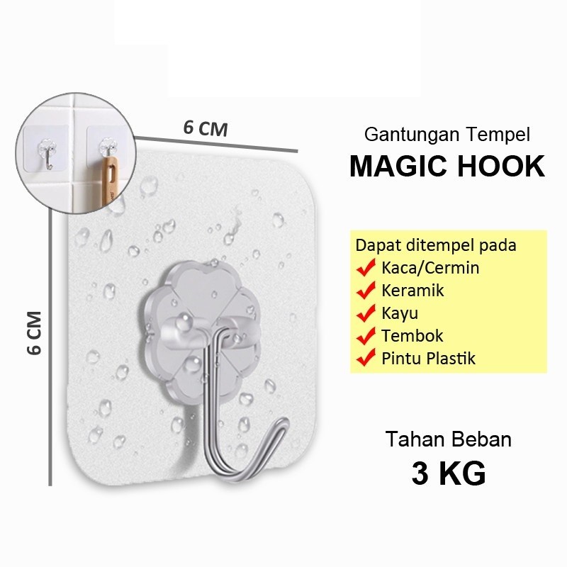 Jual Tempelan gantung hook dinding / Magic Hook kait besi | Shopee ...