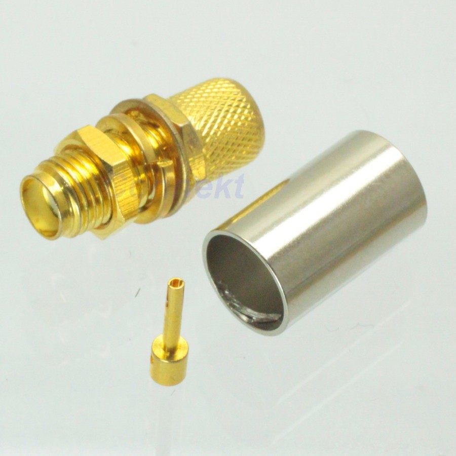 Jual connector sma female bulkhead rg6 crimping | Shopee Indonesia