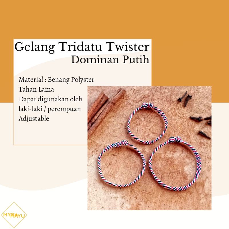 Jual MYSAMAYU - Gelang Tridatu Split Dominan Putih / Gelang Tridatu ...