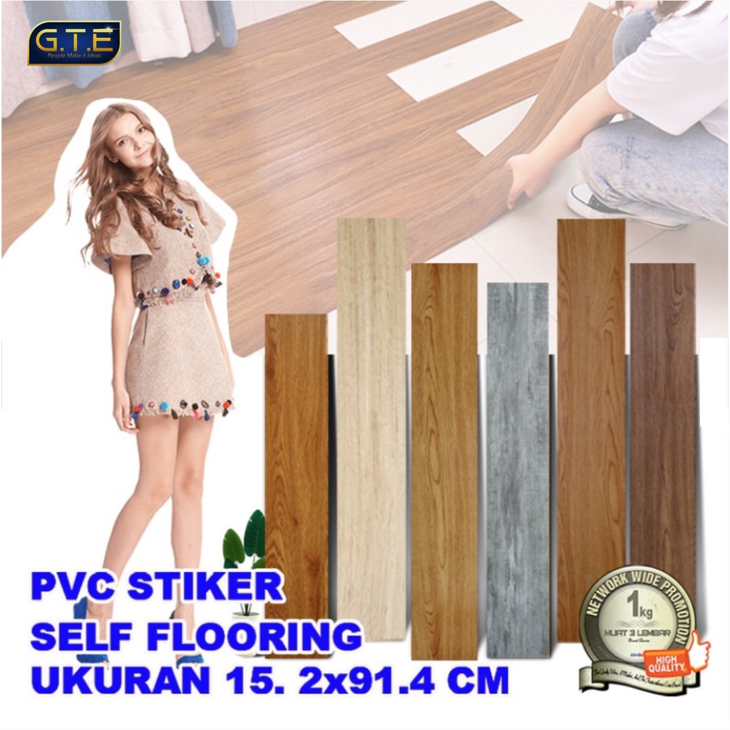 Jual Vinyl Lantai Stiker 15.2cm X 91.4cm Tebal 2mm Dengan Lem • High ...