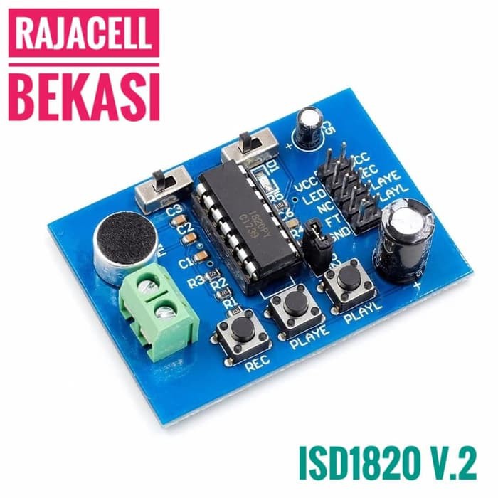 Jual ISD1820 V2 Sound Voice Recording Recorder Playback Module Rekam ...