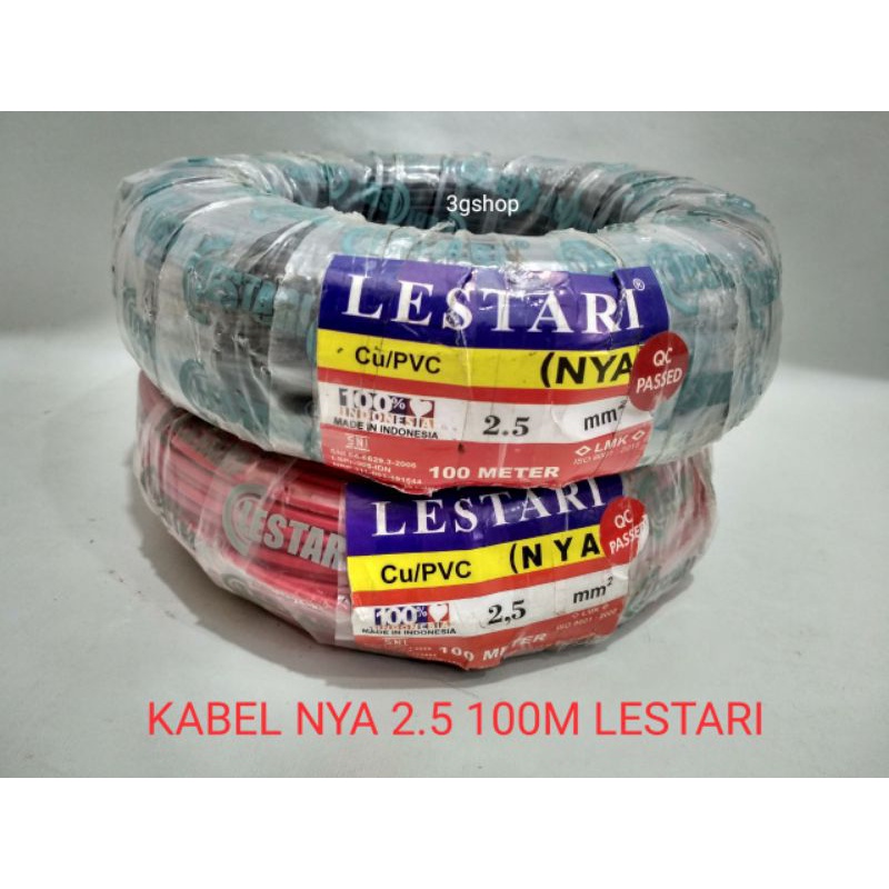 Jual KABEL NYA 2.5 100M LESTARI , KABEL NYA 2.5 50M LESTARI | Shopee ...