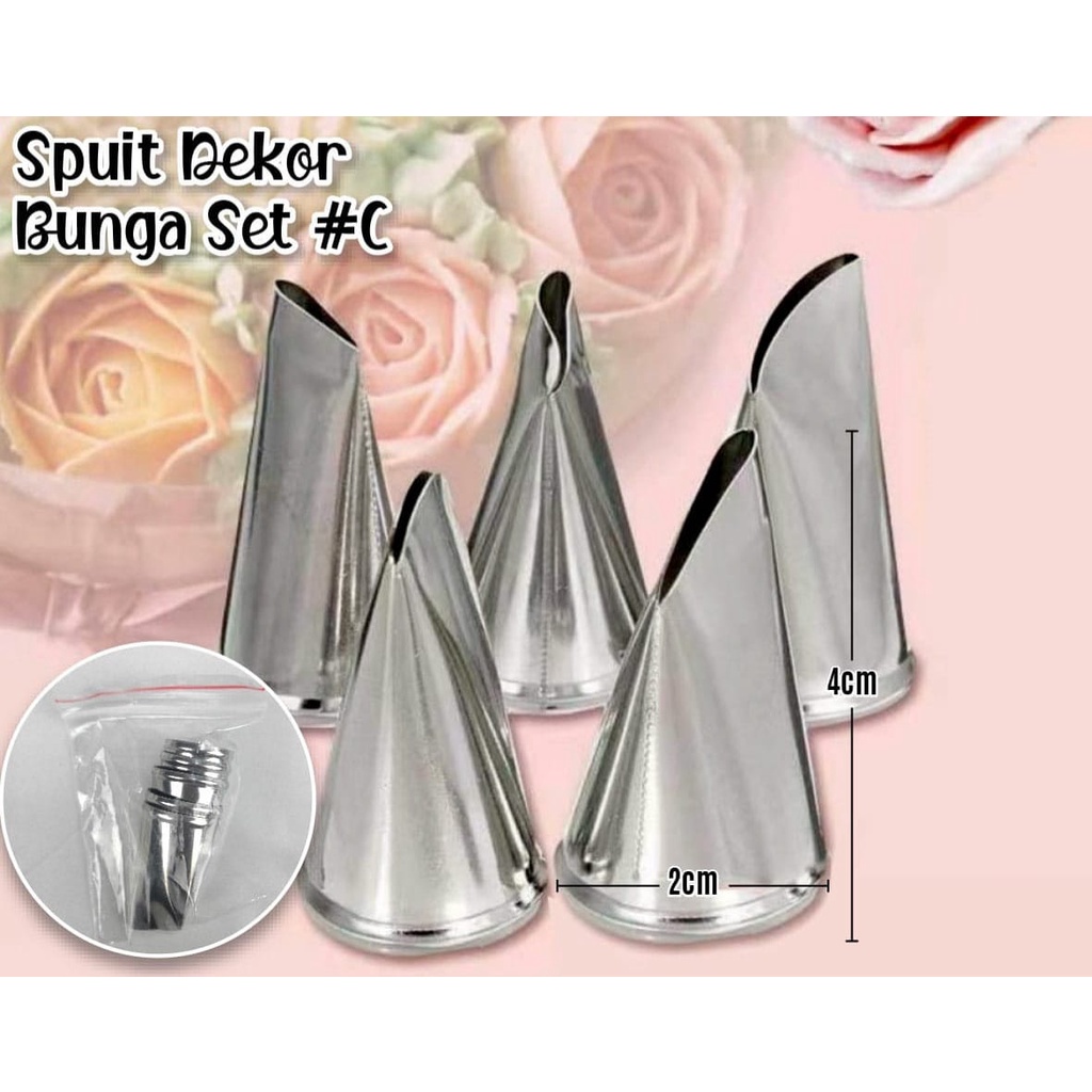 Jual Spuit set mawar rose - spuit wilton mawar - rose petal - spuit set ...