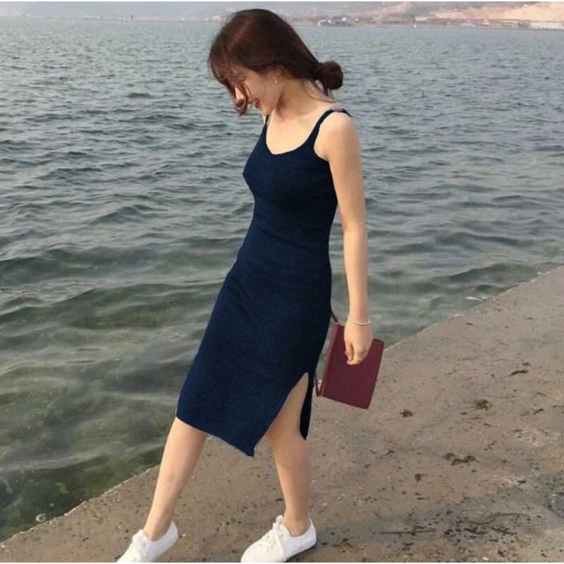 Jual DRESS BODYCON RAJUT GIRL DRESS TERUSAN DRESS RAJUT WANITA KOREA HQ ...