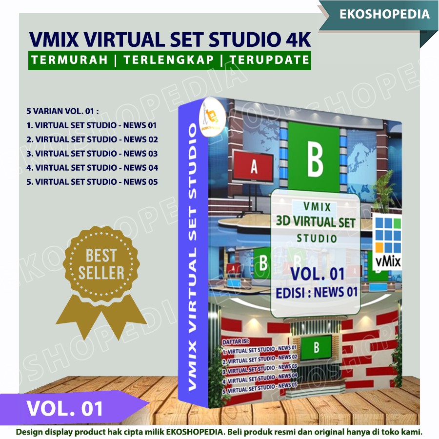 Jual Vmix 3d Virtual Set Hd 4k News 1 Vol 01 Shopee Indonesia