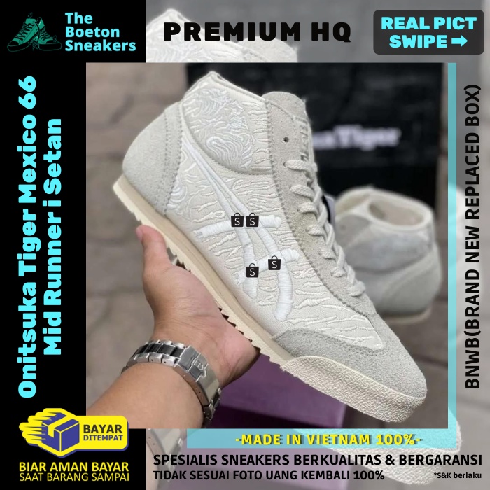 Jual Sepatu *nitsuka T1ger Mexico 66 Mid Runner i Setan Sneakers Pria ...