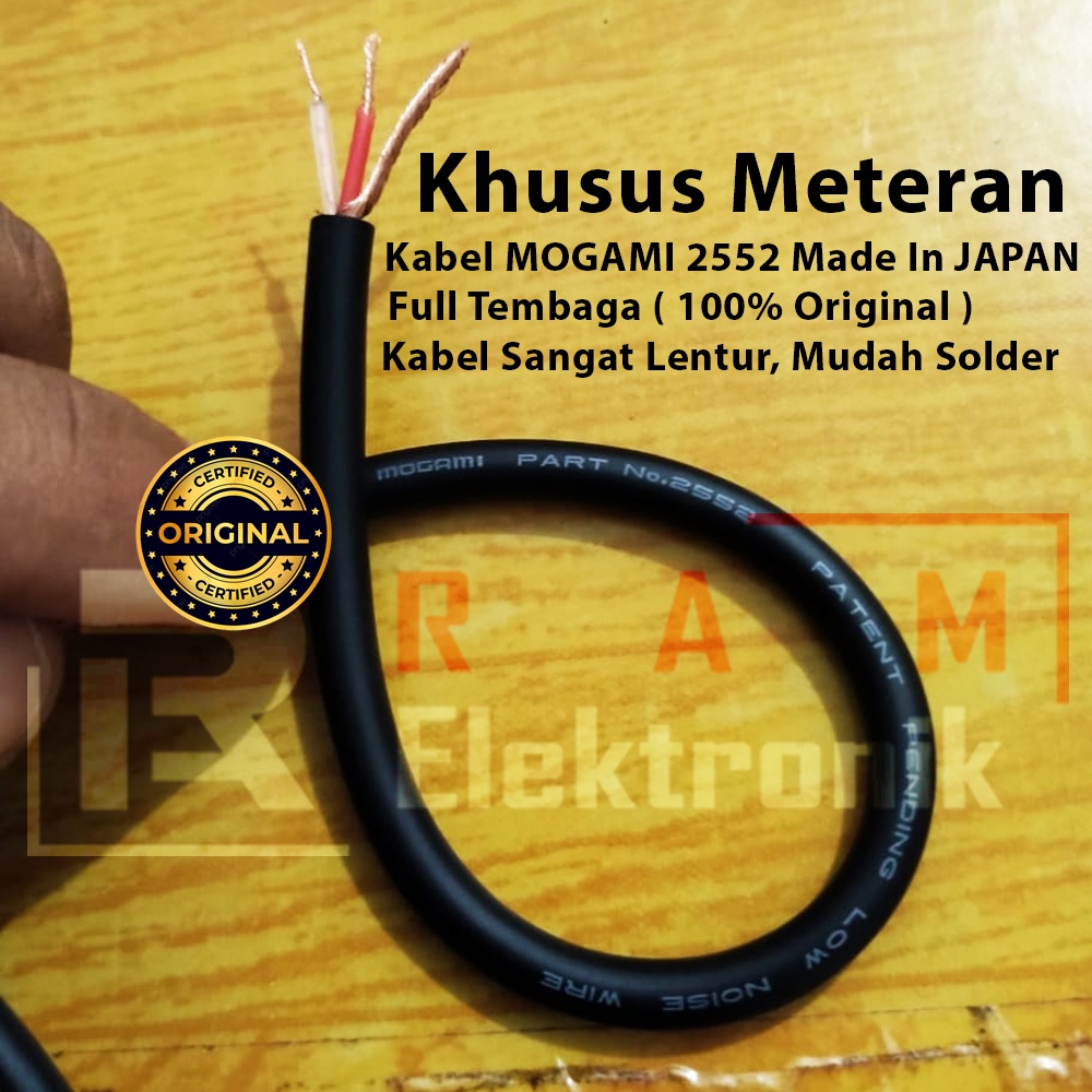 Jual Kabel Mic Microphone MOGAMI 2552 Balanced Stereo Isi 3 Original ...