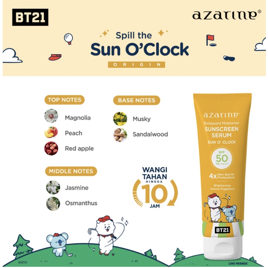 Jual Azarine x BT21 Body Guard Moisturizer Sunscreen Serum 100ml SPF 50 ...