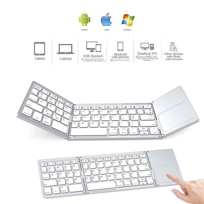 Jual Keyboard Wireless Bluetooth Foldable Touchpad Portable Lipat 3 ...