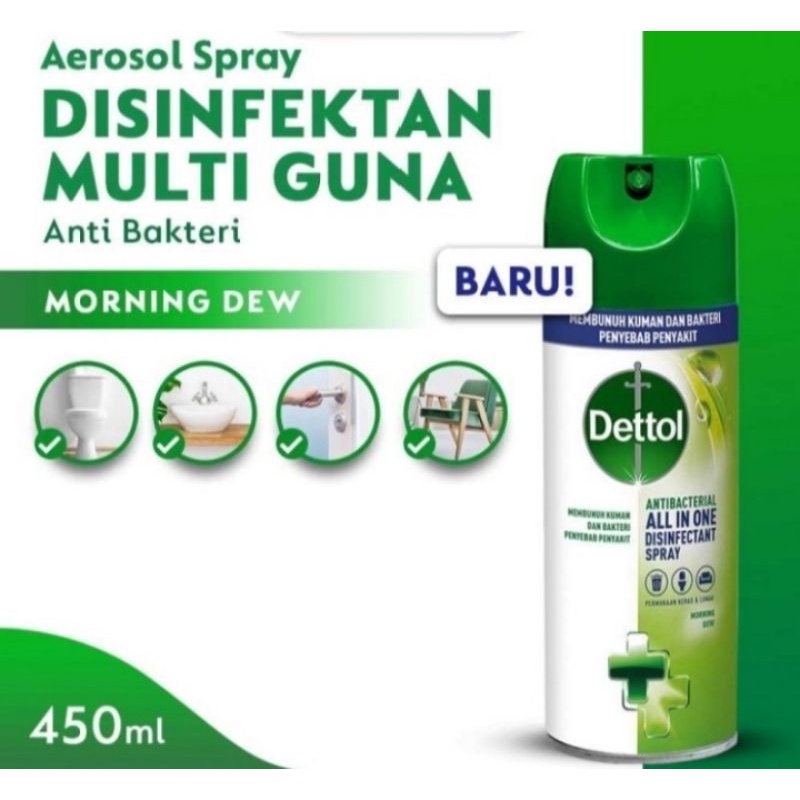Jual Dettol desinfektan spray Morning Drew 450ML | Shopee Indonesia