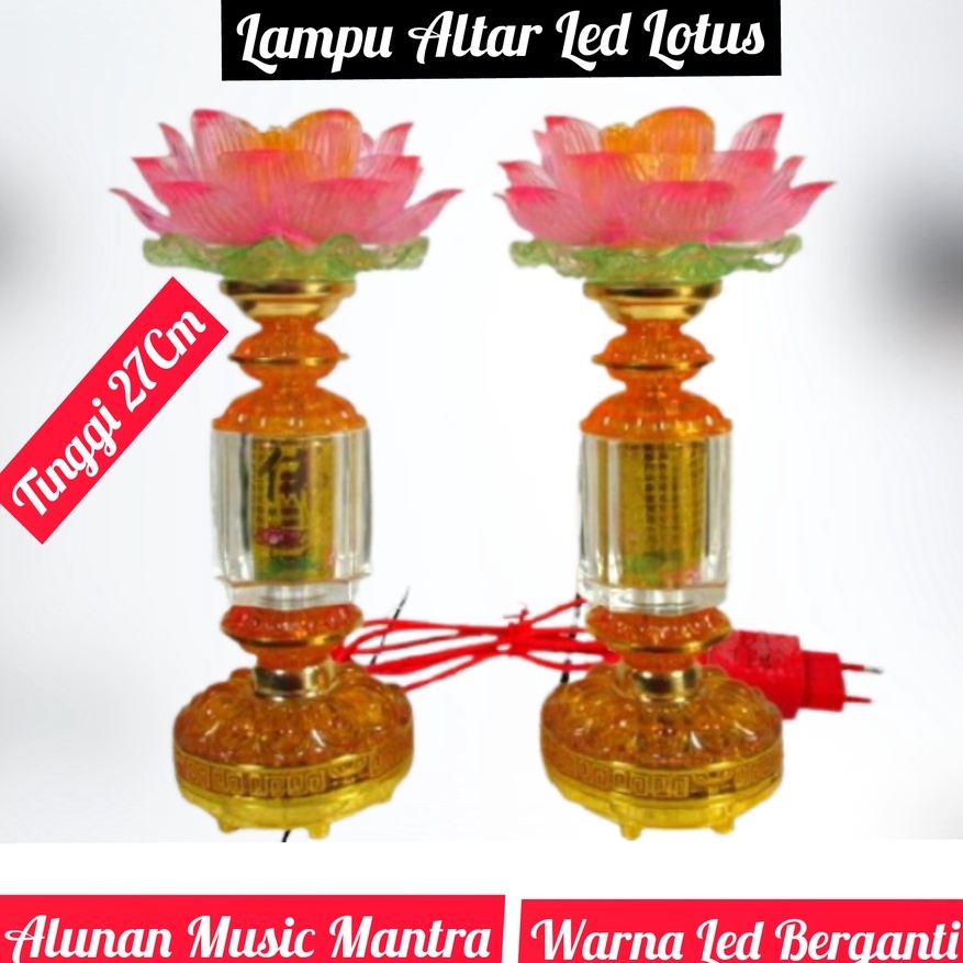 Jual Lampu Altar-Lampu Meja-Lampu Sembahyang Puja Led Lotus Berganti ...