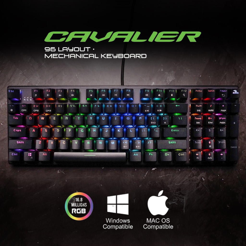 Jual KOODO CAVALIER Mechanical Keyboard Layout 96 Key - OUTEMU RED ...