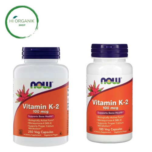 Jual Now Foods Vitamin K-2 K 2 K2 100 mcg 100 Veg Capsules ; K2 100 mcg 250 Veg Capsules ...