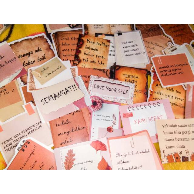 Jual STICKER AESTHETIC / Sticker kata2 inspirasi / quotess 30pcs ...