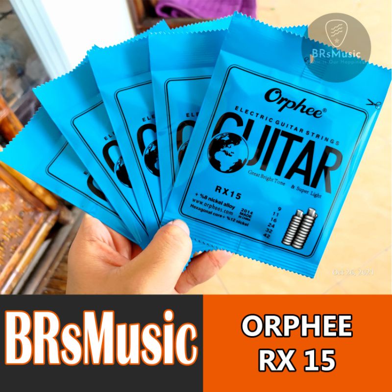 Jual Senar Gitar Elektrik Orphee RX15 Fullset 6 Tali | Shopee Indonesia
