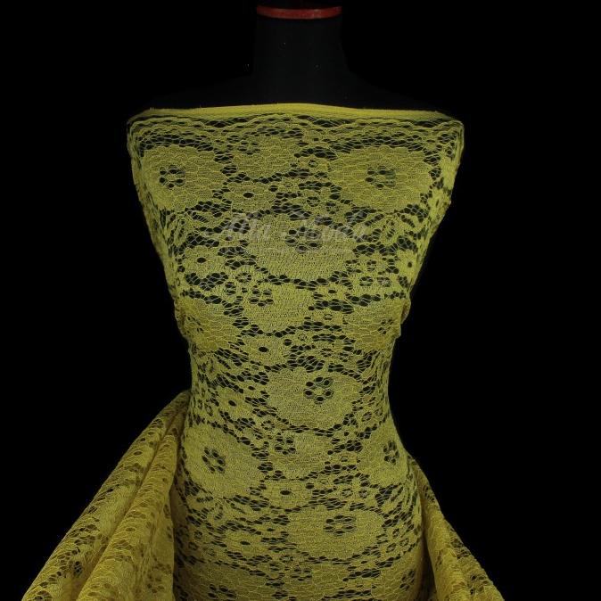 Jual Brokat Kebaya Elegan Cord Bunga Krisan Lurex (Kuning Gold)(Alta ...
