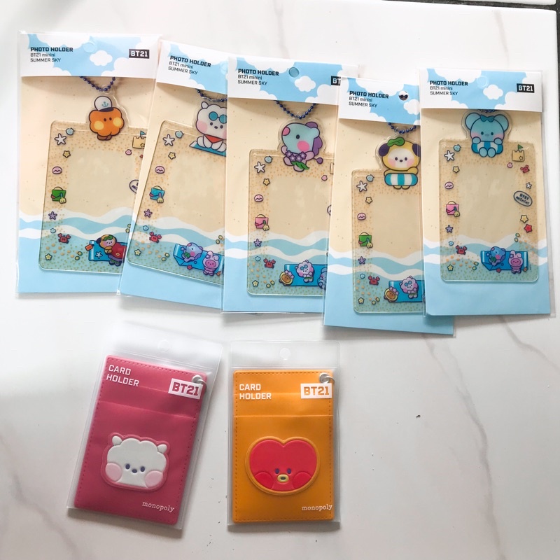 Jual BT21 Minini Official Merchandise Photocard Holder Summer Sky & Card Holder | Shopee Indonesia