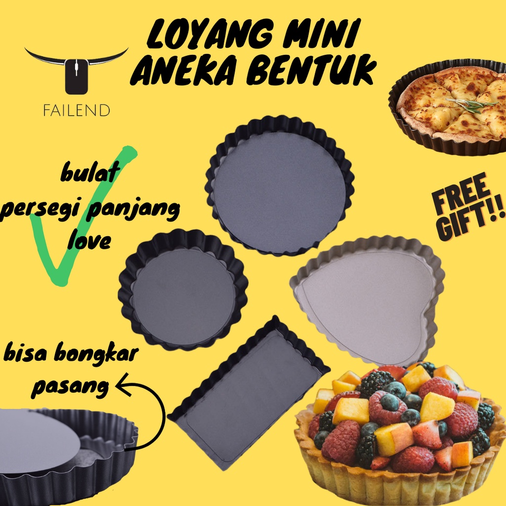 Jual Loyang Kue Anti Lengket Cetakan Pie Susu Pizza Mini Bongkar Pasang ...
