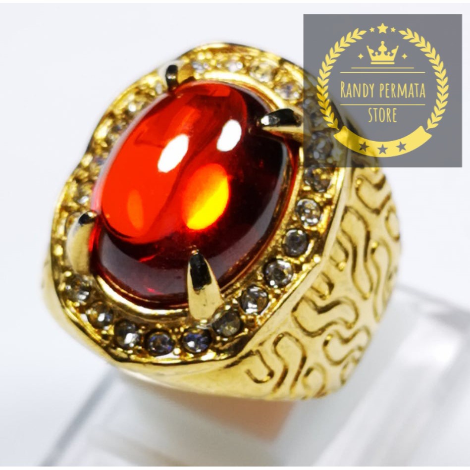 Jual Batu Permata Red Saffire Kristal Langsung Pakai Elegant | Shopee ...