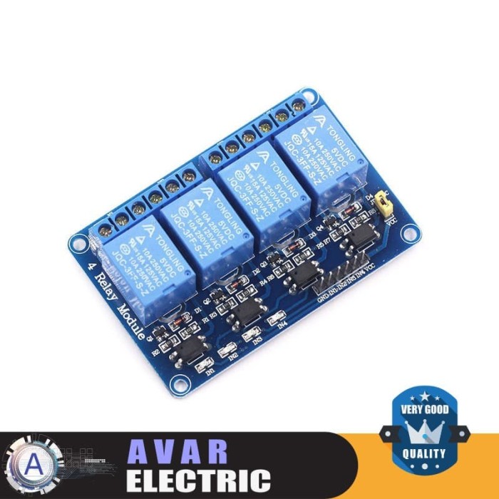Jual Relay Module 4 Ch Channel 5V DC Low Level Trigger Arduino | Shopee ...