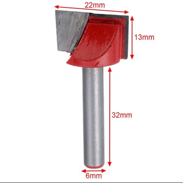 Jual Mata Router Bits 6mm X 22mm Cleaning Bottom CNC Millingcutter ...