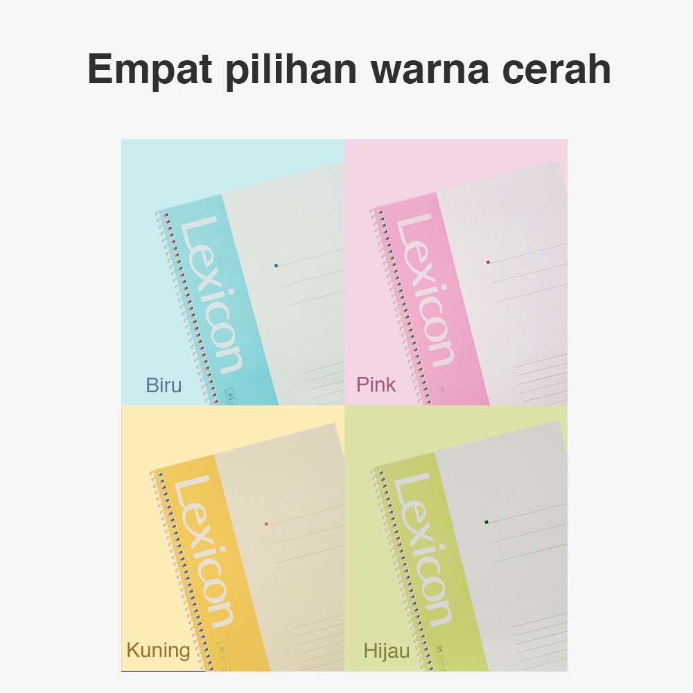 Jual Deli Loose-Leaf Notebook Buku Catatan Spiral A5 B5 60/80/100 ...