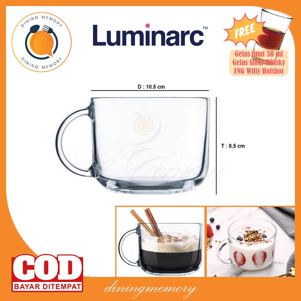 Jual Luminarc Gelas Mug Troquet 500ml per Pcs | Shopee Indonesia