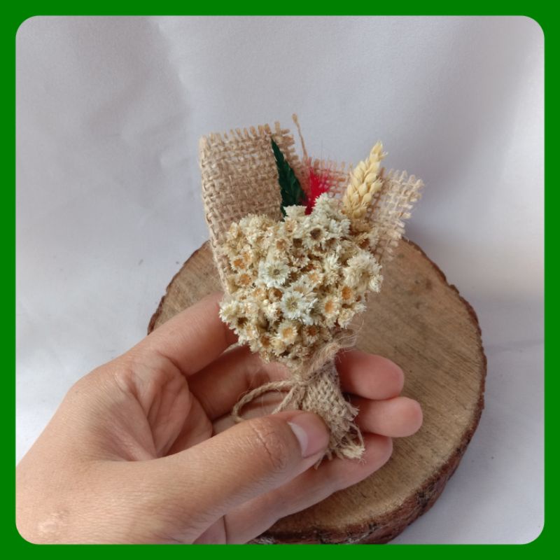 Jual MINI BUCKET BUNGA EDELWEIS / MINI BUKET / SOUVENIR | Shopee Indonesia