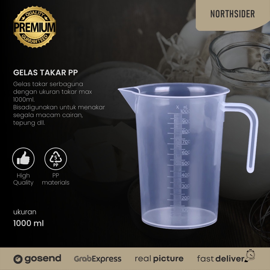 Jual Gelas takar ukur plastik 1 liter | Measuring jug 1000ml | Shopee ...