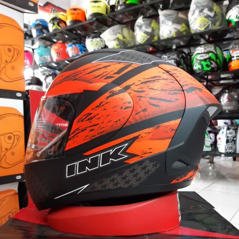 Jual INK CL MAX #7 HELM FULL FACE BLACK RED DOF TERBARU | Shopee Indonesia