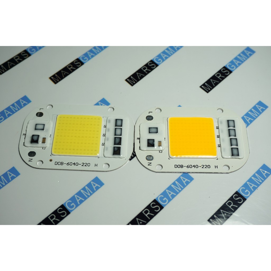 Jual LED COB WHITE 50W Langsung Input 220V AC Lampu Sorot | Shopee ...