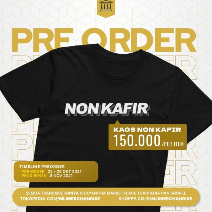 Jual Tshirt Non Kafir - Black | Shopee Indonesia