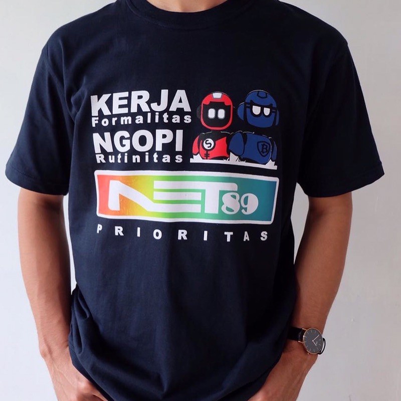 Jual kaos tshirt kerja formalitas ngopi rutinitas net89 prioritas ...