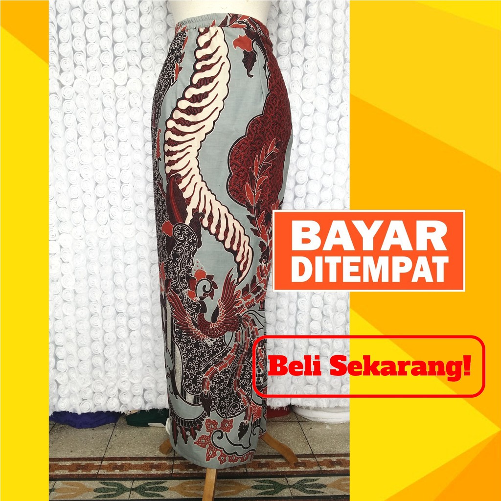 Jual Rok Batik Panjang Model Rok Belah Samping Motif Cendrawasih Mekar ...