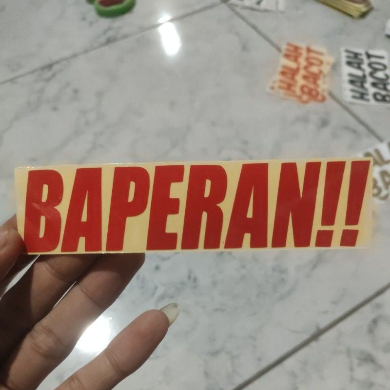 Jual STICKER STIKER CUTTING BAPERAN!! PUTIH HITAM HOLOGRAM SILVER ...