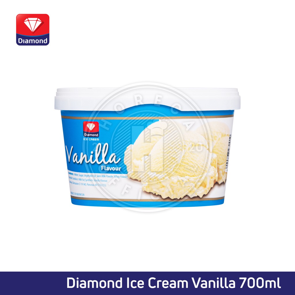 Jual Diamond Ice Cream Vanilla 700GR | Es Krim Vanilla 700gram | Shopee ...