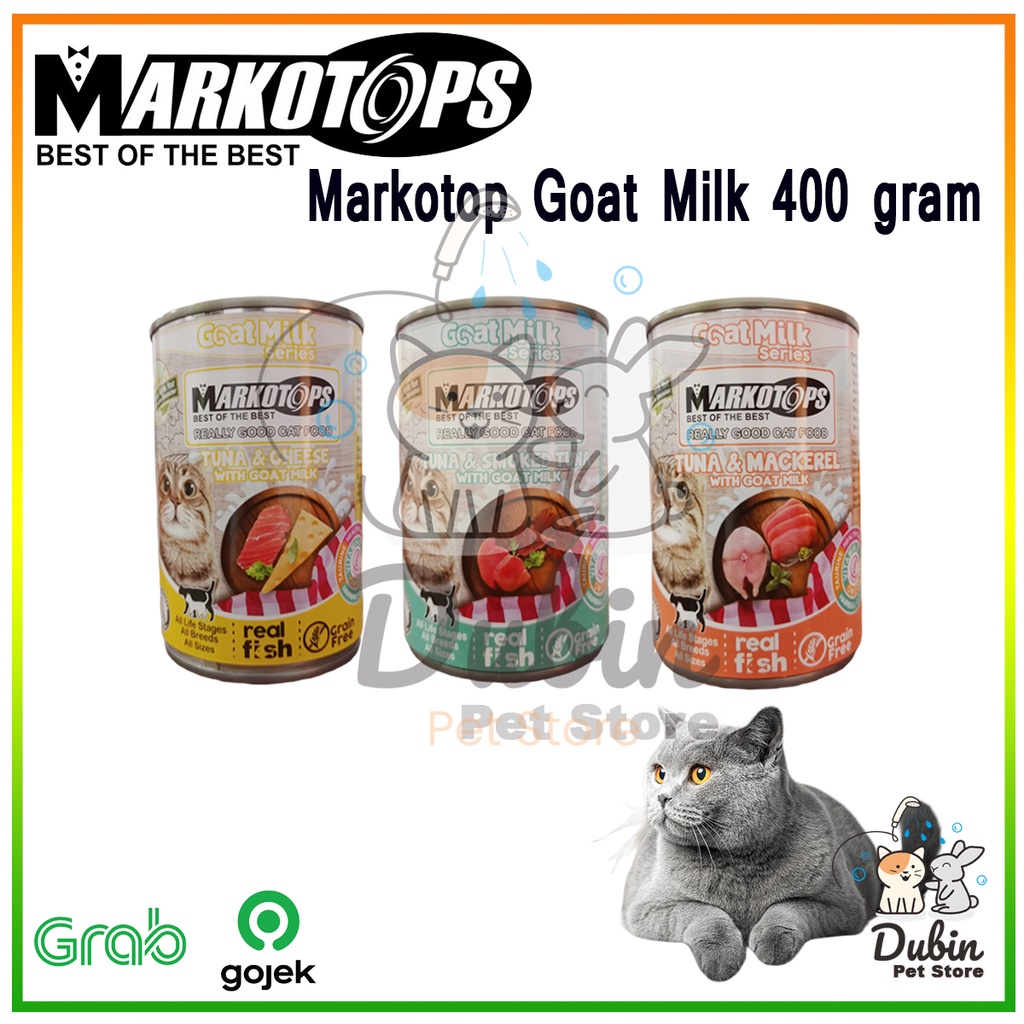 Jual Markotops Wet Food Can 400 gr Goat Milk Series - Markotop Kaleng ...