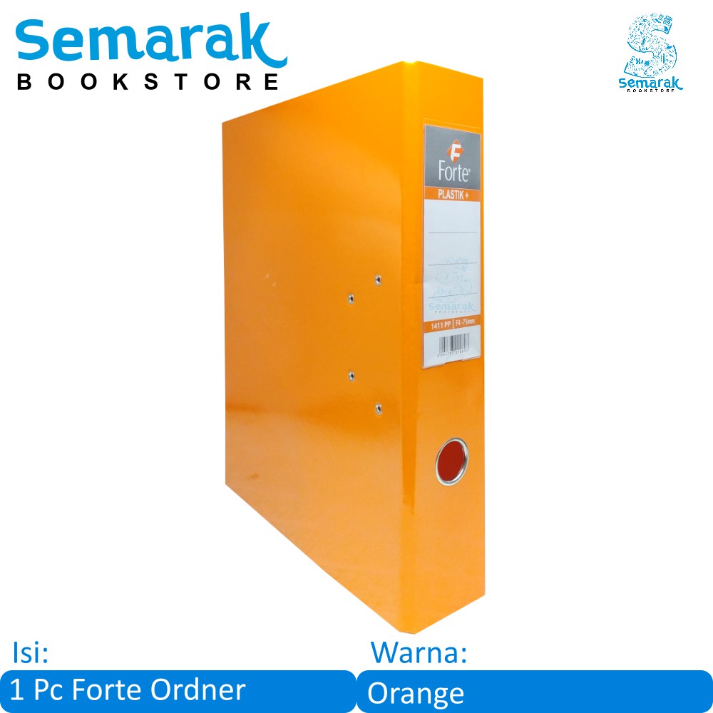 Jual Forte Plastik F4 Map Ordner 75 mm - Orange | Shopee Indonesia