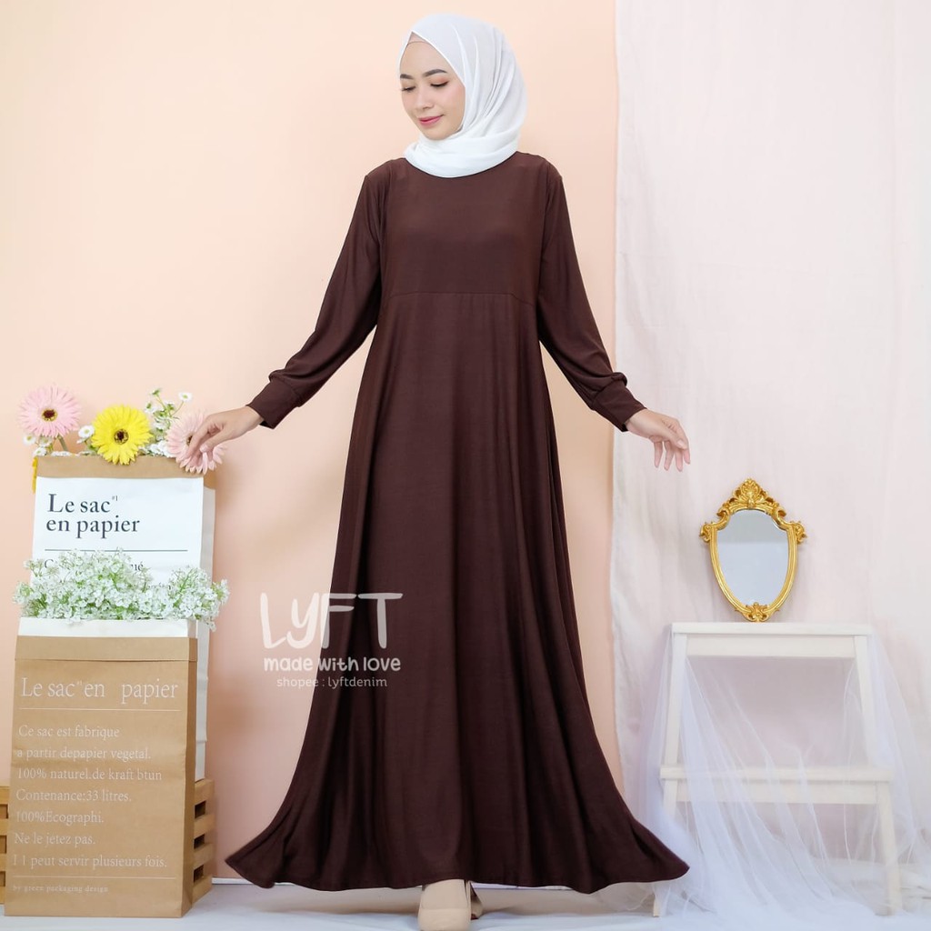 Jual [LANGSUNG KIRIM] Premium Gamis Polos Jersey Mayung Premium Quality ...