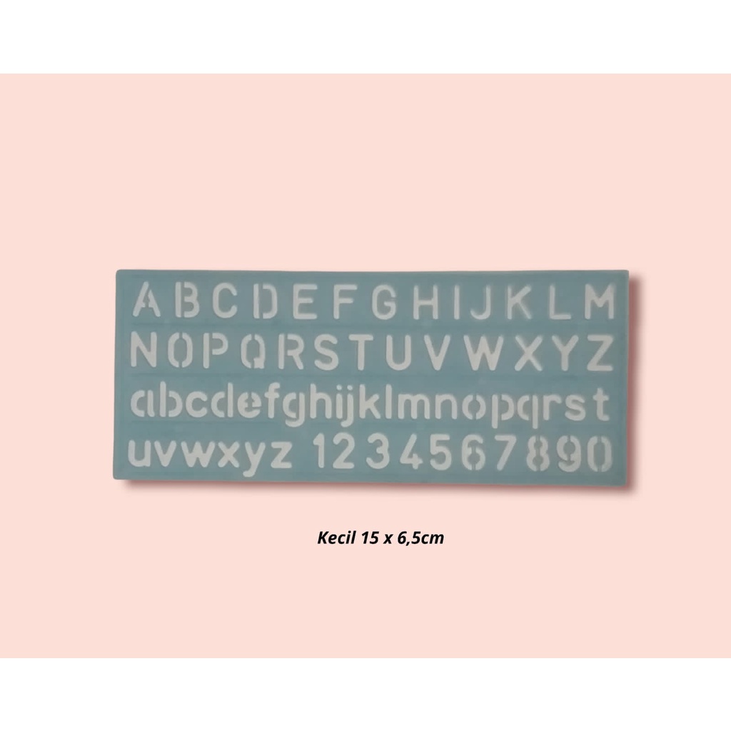 Jual PENGGARIS PLASTIK MISTAR SABLON MAL CETAK HURUF ABJAD KECIL NO.300 ...