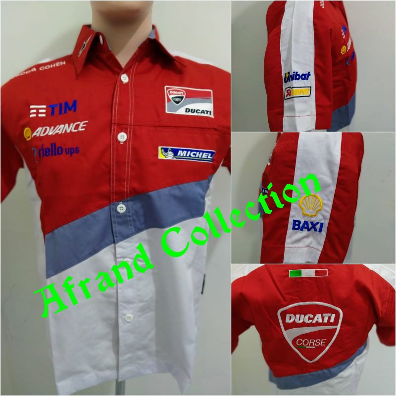 Jual BAJU KEMEJA SERAGAM KHAS BORDIR OTOMOTIF MOTOGP DUCATI TEAM ...